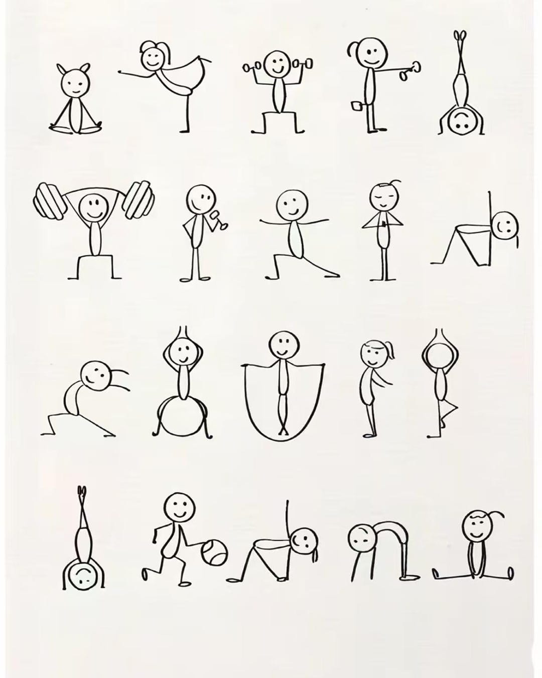 Stickman Sketch, Simple Cartoon Hand-painted Sketch, Interesting Sketch ...