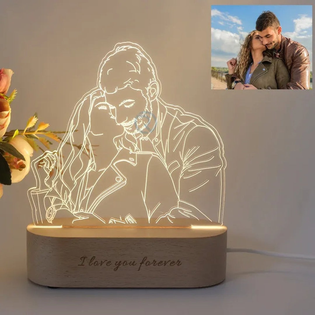 Personalized 3D Lamp Gift Photo Engraving, Customized Engraving Gift ...