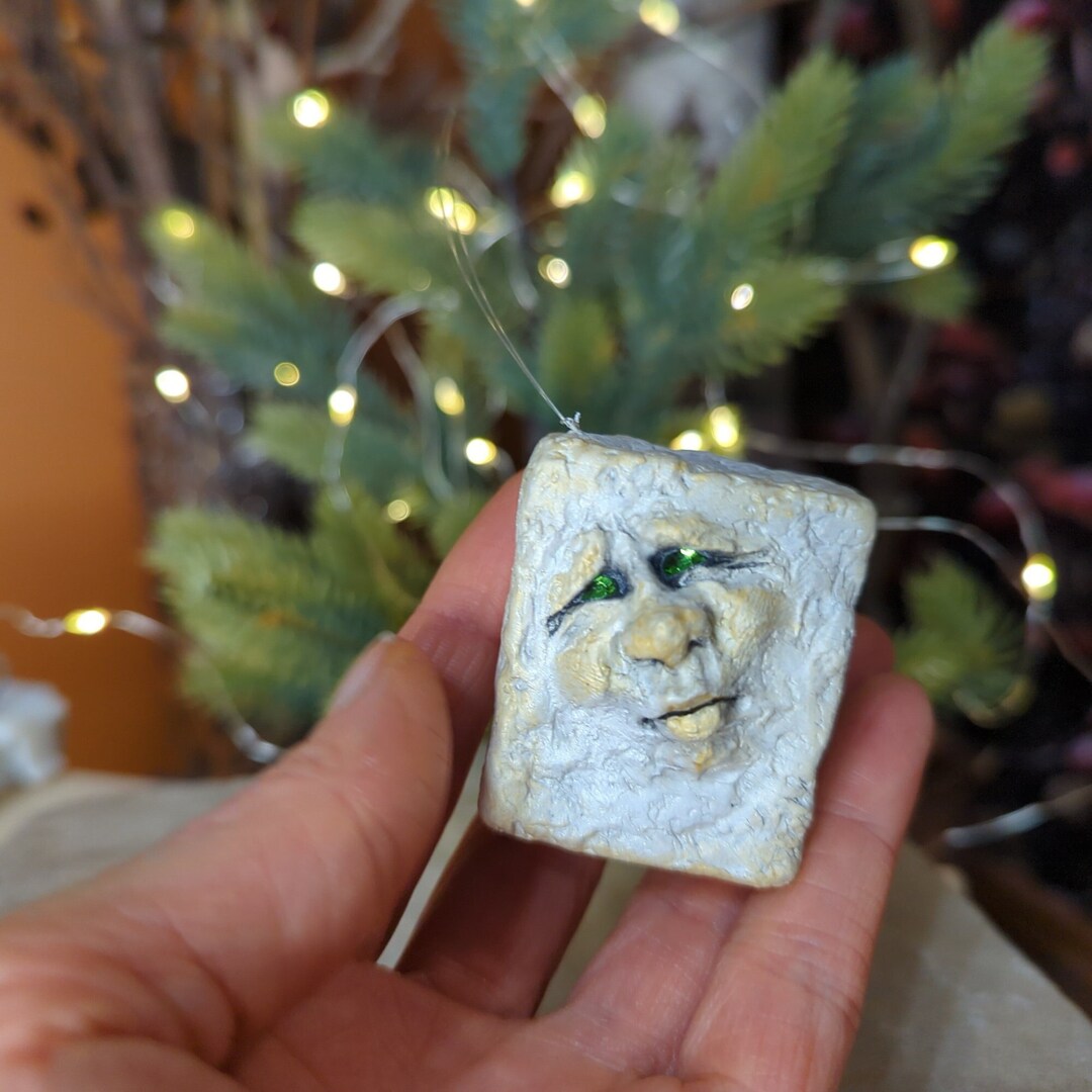 Tofu Ornament, Handmade Bean Curd Christmas Decoration, Soy Figurine ...
