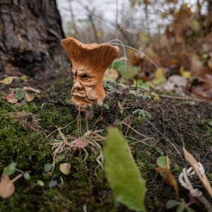 Crankypants, Chanterelle, Grumpy, Mushroom Figurine, Orange Toadstool ...