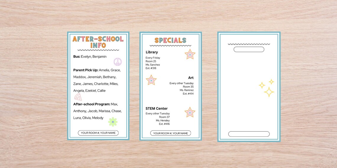 Editable Emoji Teacher Lanyard Tags: Schedule, Student List (digital ...