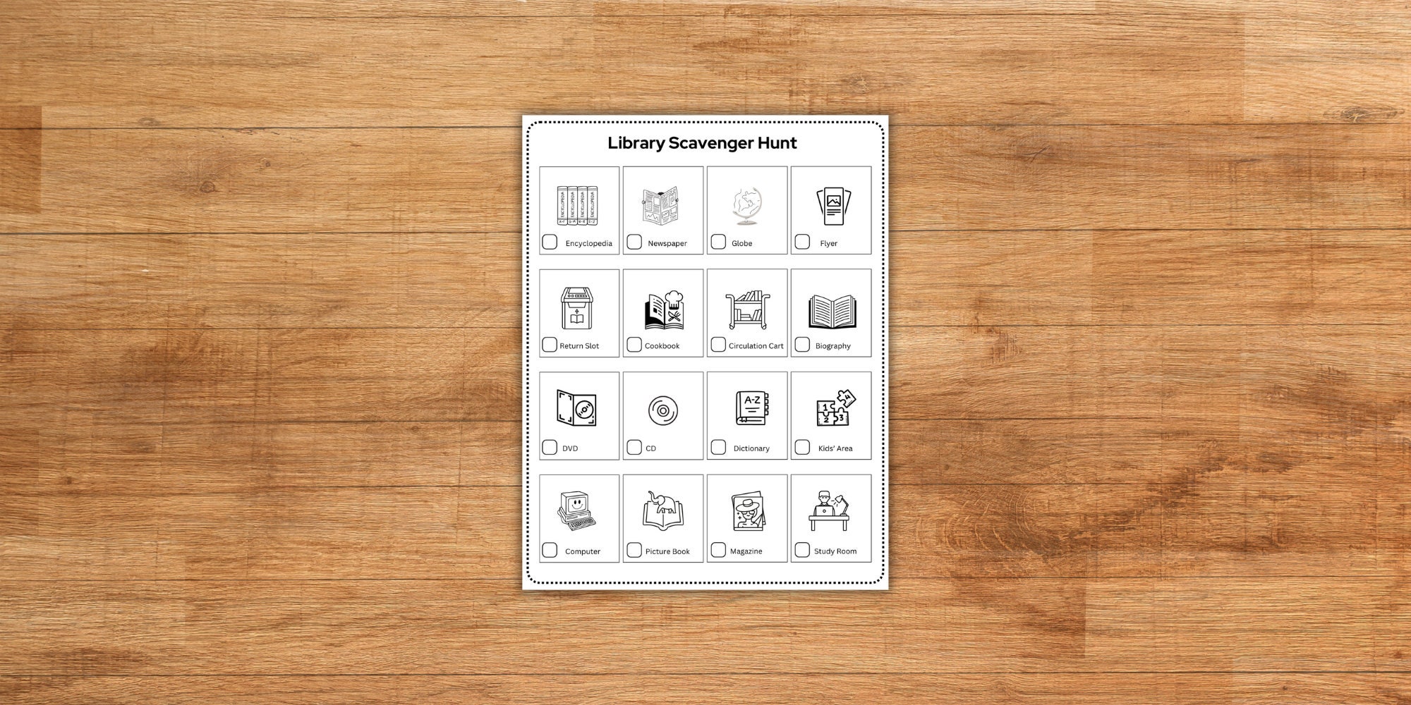 Library Scavenger Hunt Scavenger Hunt Digital Download Homeschool ...