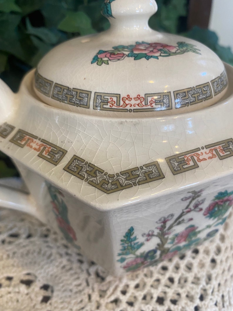 Vintage Sadler Hexagonal Indian Tree Teapot - Etsy