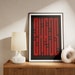 Punky Wall Art in Black & Red, Chaos Poster Lettering Bold Typography ...