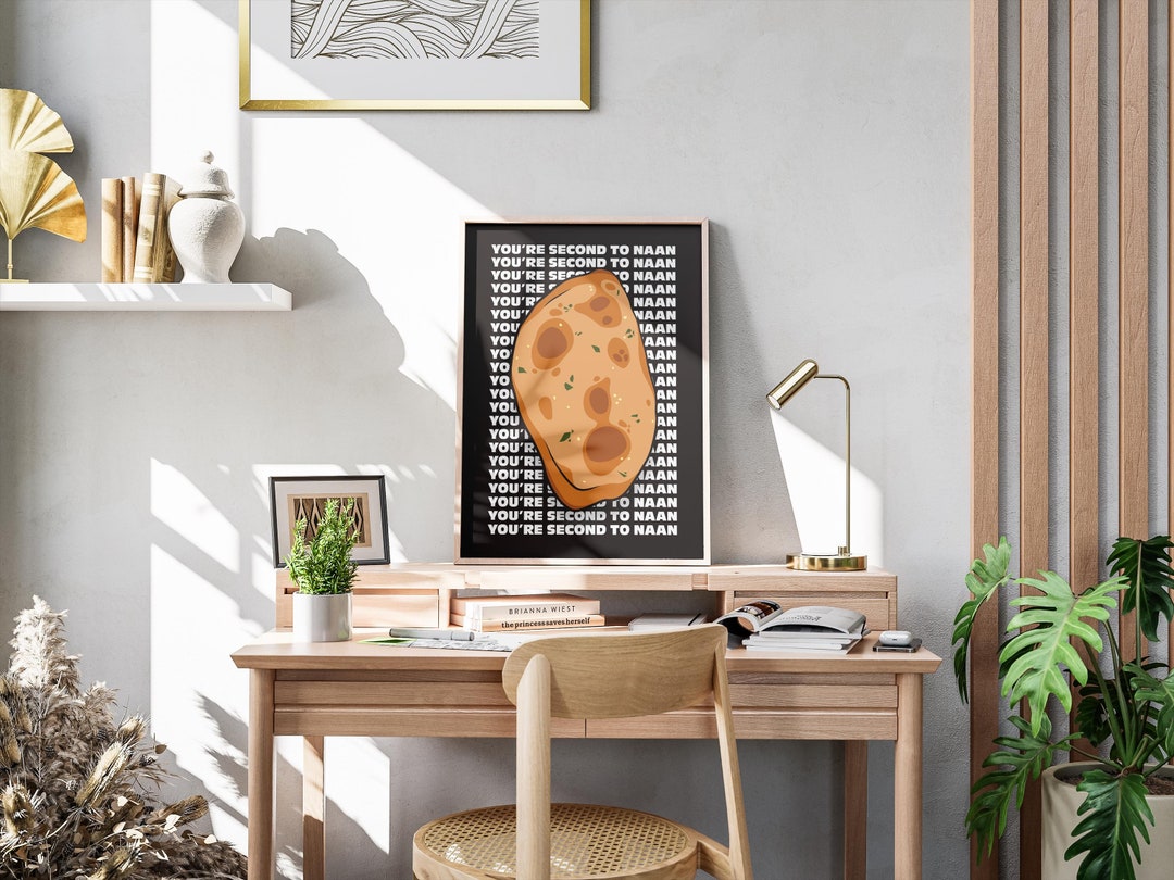 Naan Poster Print, Indian Food, Foodie Wall Art, Restaurant Decor ...