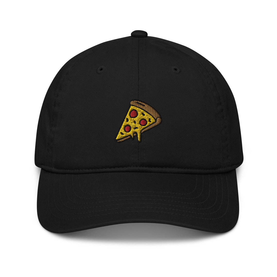 Embroidered Pepperoni Cheese Pizza Organic Cotton Dad Hat, Gift for ...