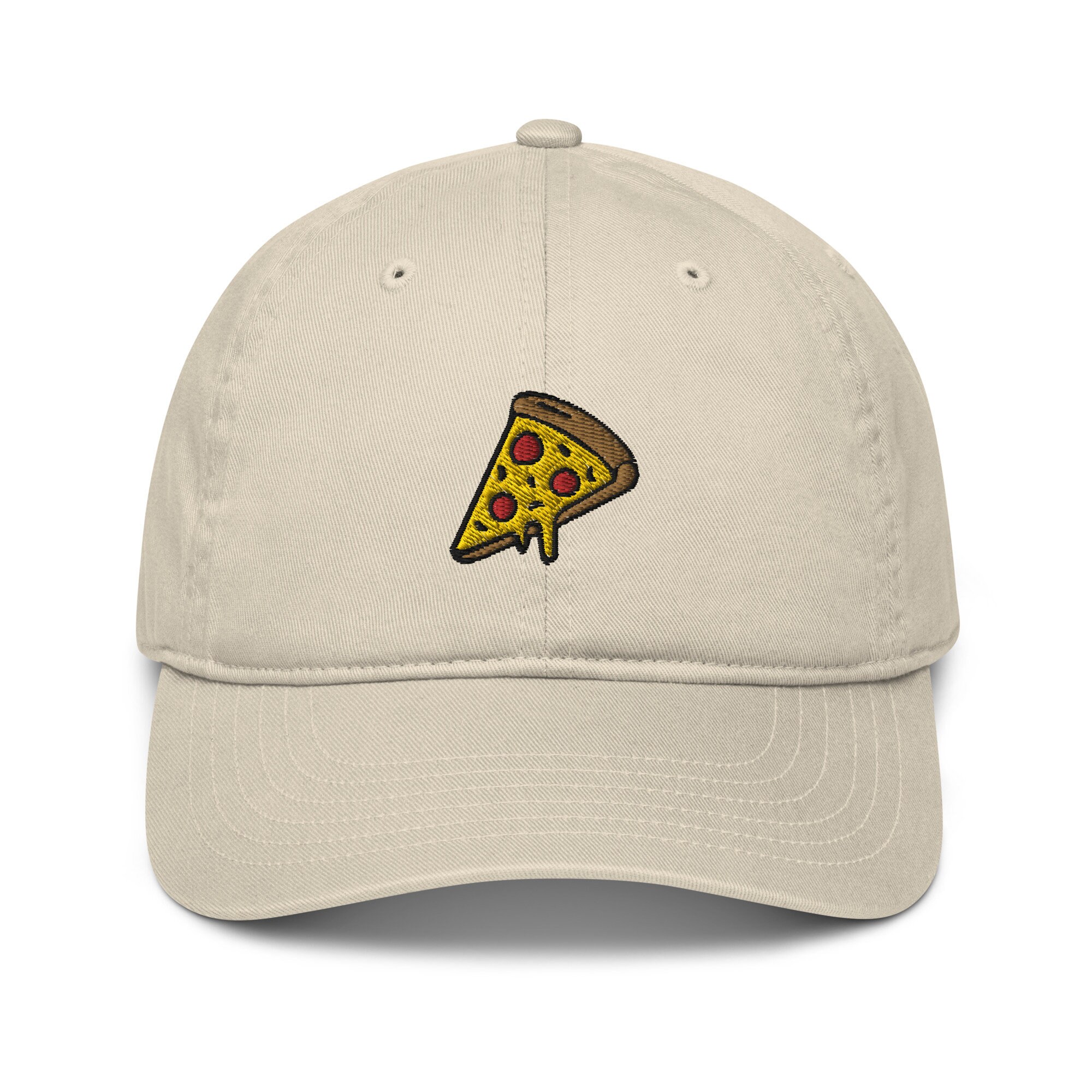 Embroidered Pepperoni Cheese Pizza Organic Cotton Dad Hat, Gift for ...