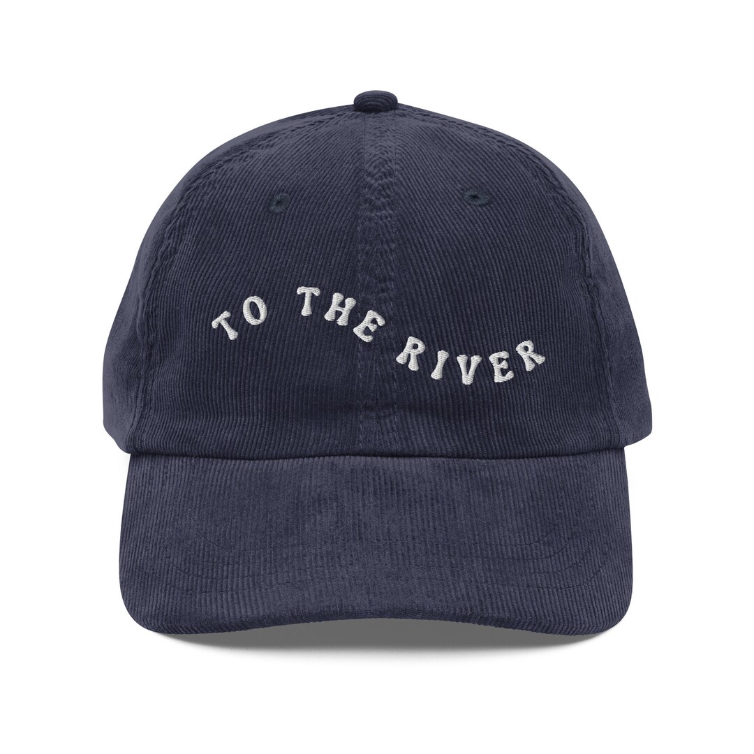Embroidered to the River Vintage Corduroy Cap With Adjustable Back ...