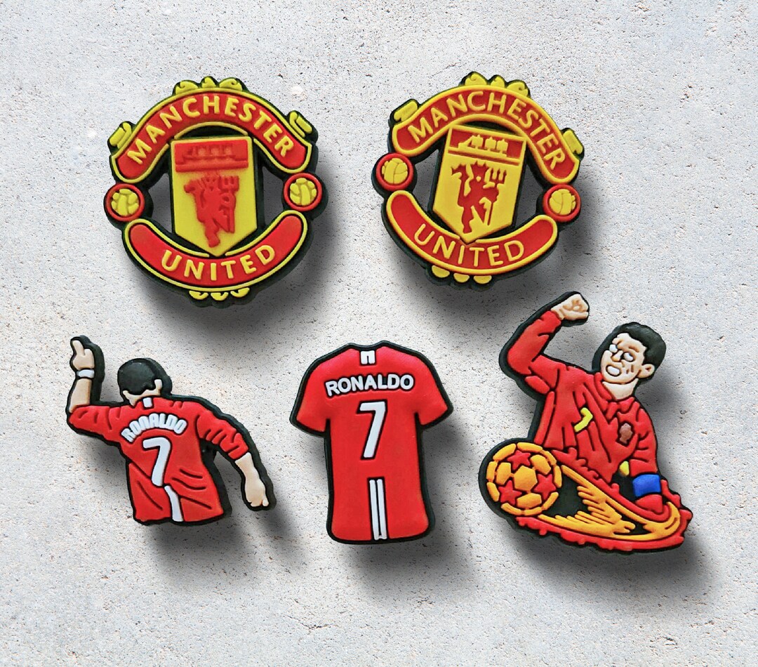 5pcs EUROPEAN Football Club Croc Shoes Charm Set Soccer Teams Jibbitz ...