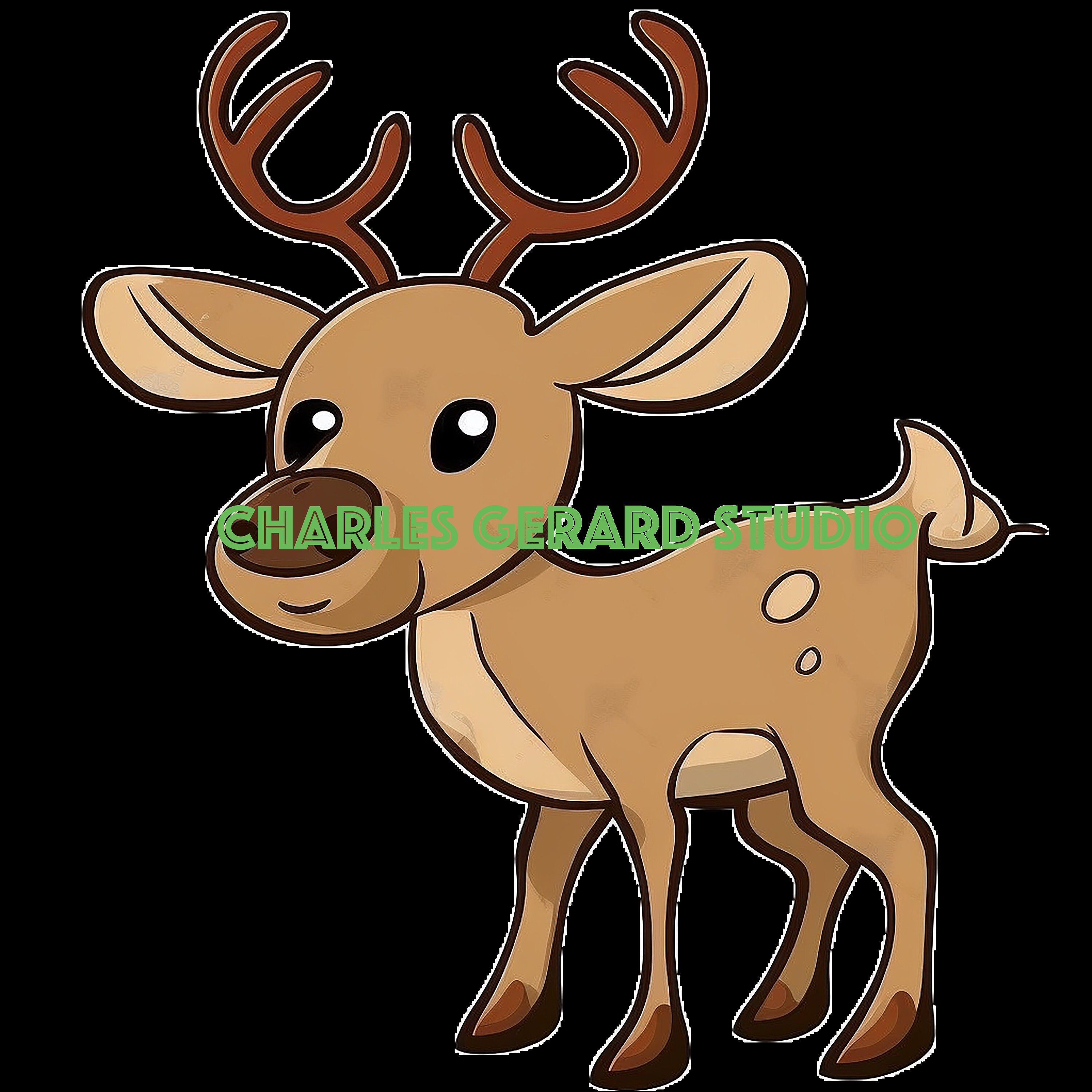 20 Cute Reindeer Clipart Bundle 20 Christmas Reindeer PNG Images ...