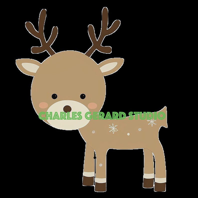 20 Cute Reindeer Clipart Bundle | 20 Christmas Reindeer PNG Images ...
