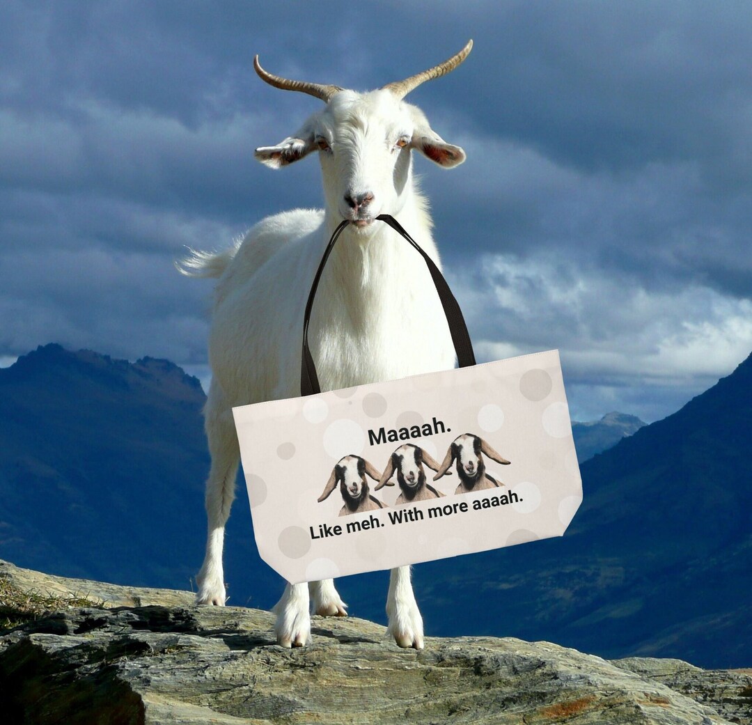 Funny Goat Large Weekend Tote Bag Gift for Goat Lover, Funny Goat Mom ...