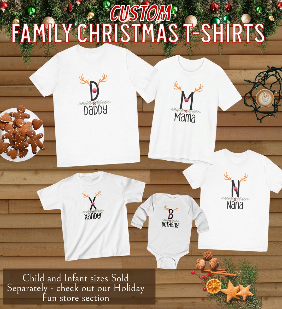 Custom Family Christmas T-shirts Christmas Group Shirt Custom Christmas ...
