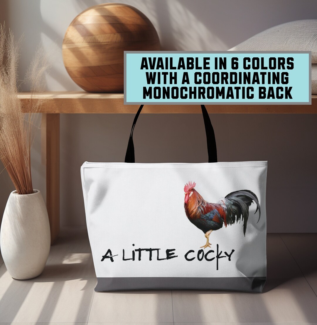 Cute Chicken Tote Bag for Chicken Lover Gift Cocky Rooster Tote for ...
