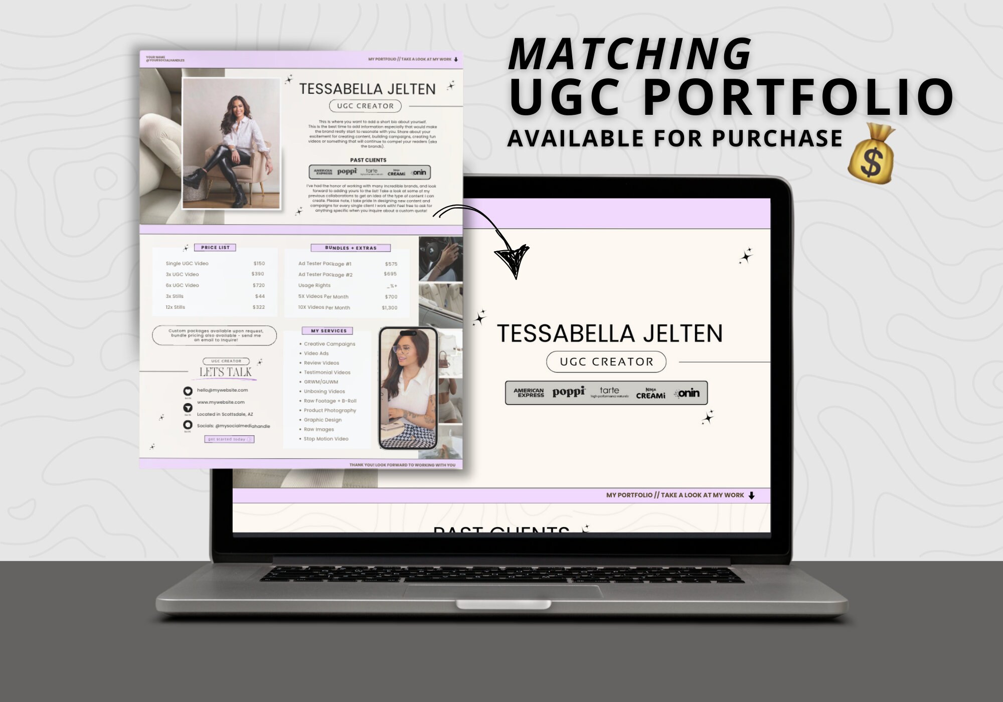 Editable UGC Rate Card Template, Modern Rate Sheet, Minimalistic Media ...