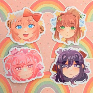DDLC Doki Doki Literature Club Stickers | Sayori | Monika | Natsuki | Yuri - Etsy
