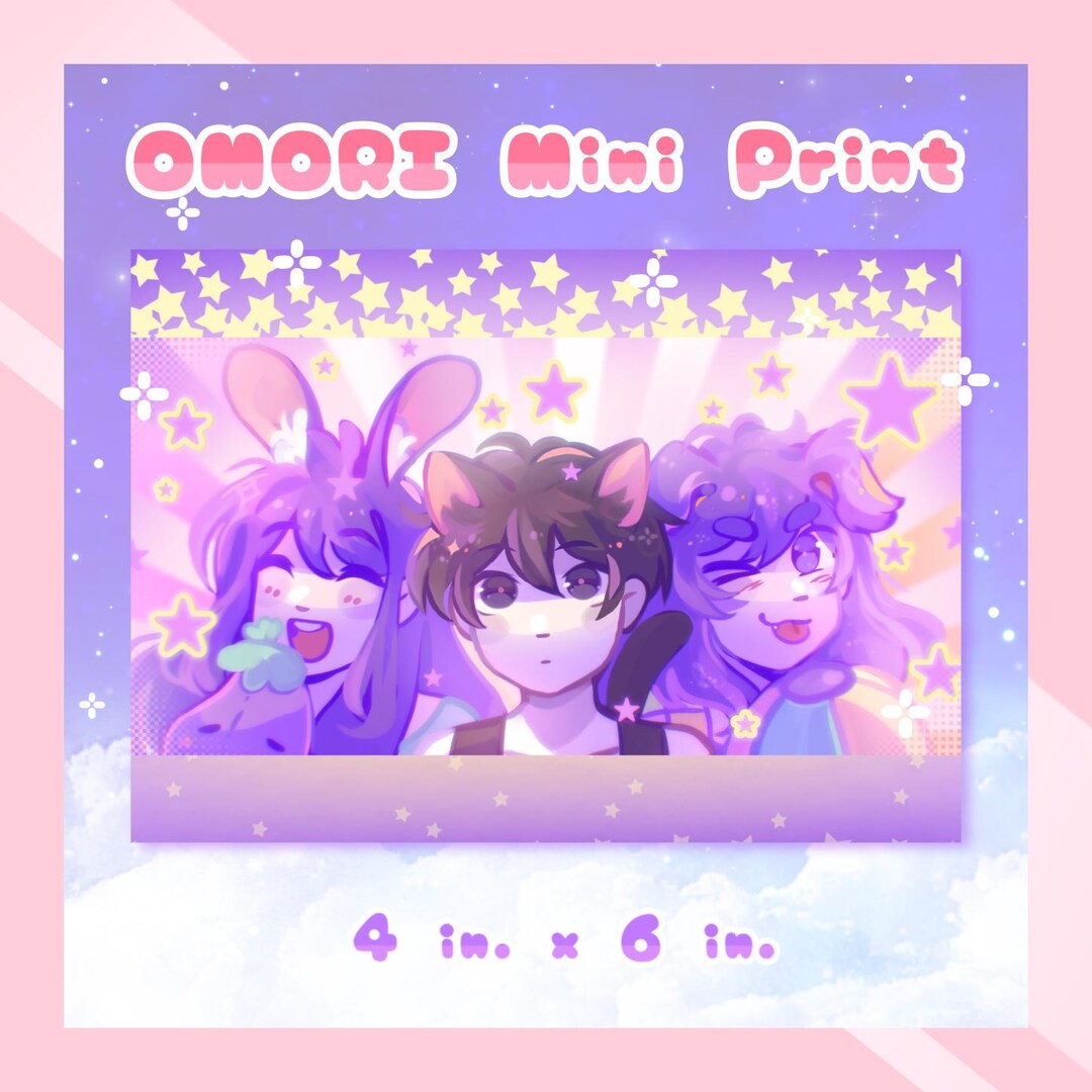 OMORI Mini Print | Bunny + Kitty + Puppy - Etsy