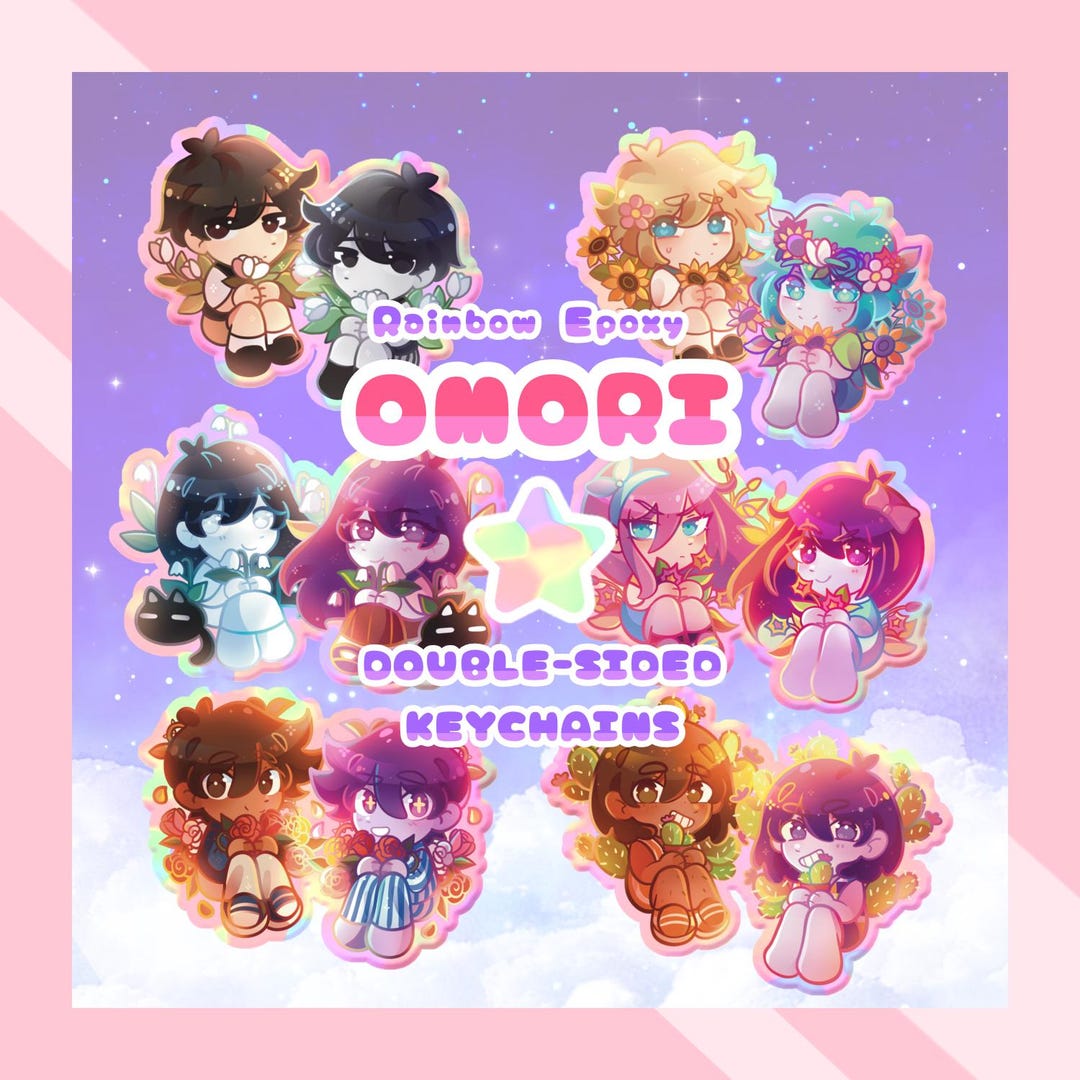 OMORI Keychain Charms Double-sided | Sunny | Basil | Kel | Aubrey ...
