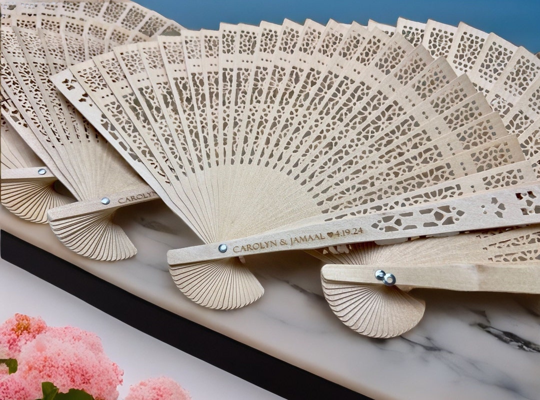 Personilized Wedding Fan, Custom Wedding Favors for Bulk, Custom Hand ...