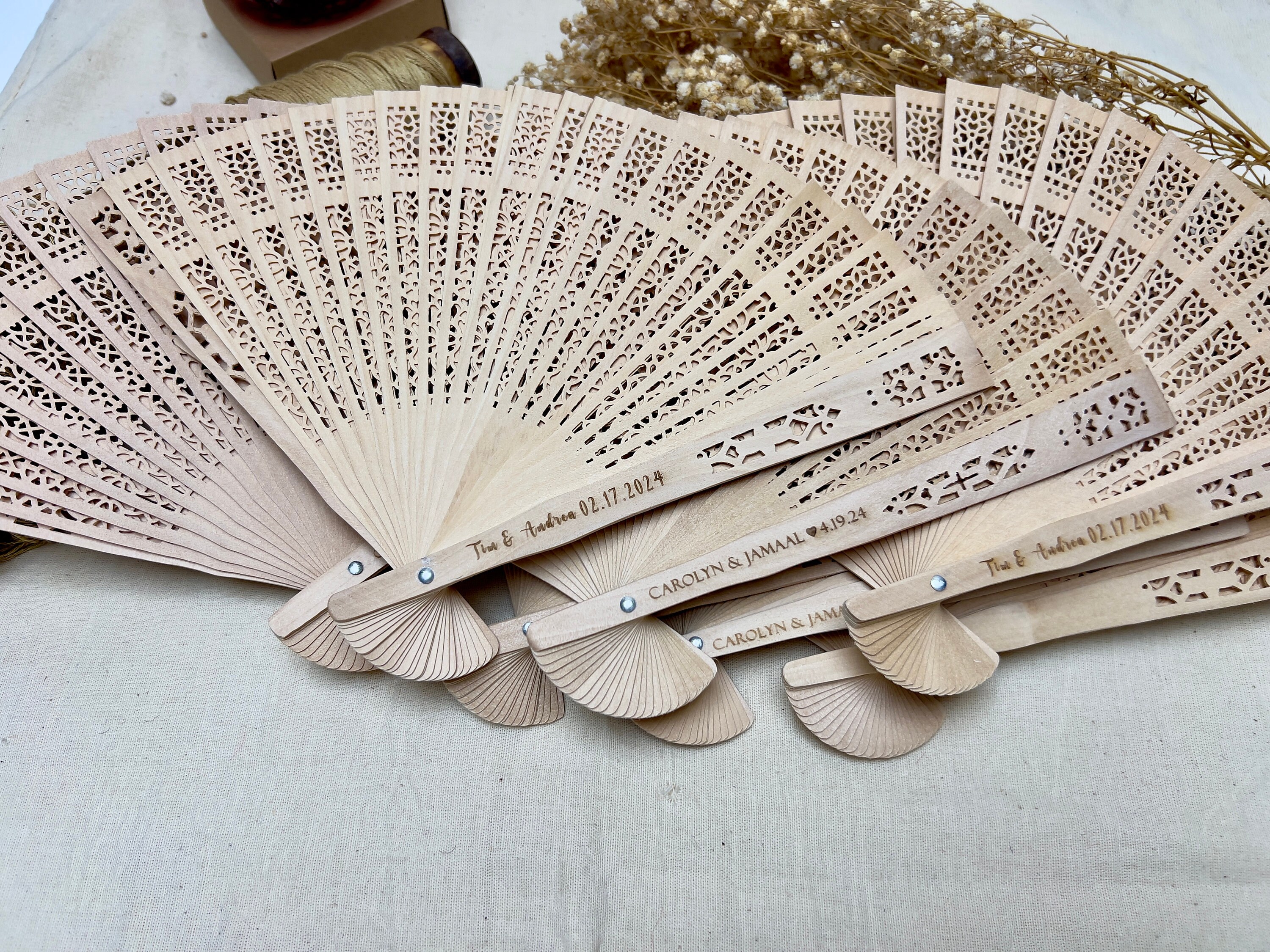 Bulk Wedding Fans Rustic Fans Wedding Favors Fan Personalized Wedding ...