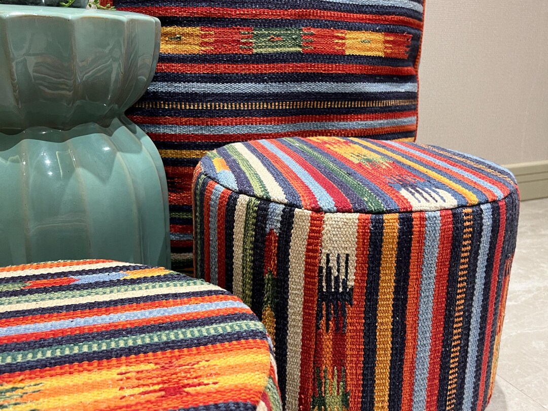 Ottoman, Hand Made Furniture, Orginal Rug Ottoman, Vintage Ottoman ...