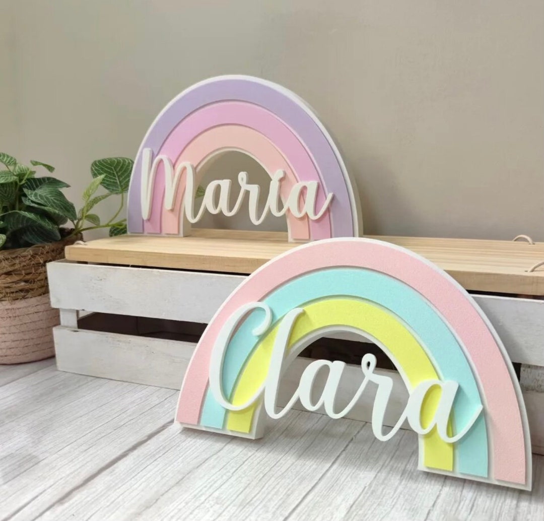 Rainbow Wood Sign Rainbow Wall Hanging Wood Rainbow Wall - Etsy