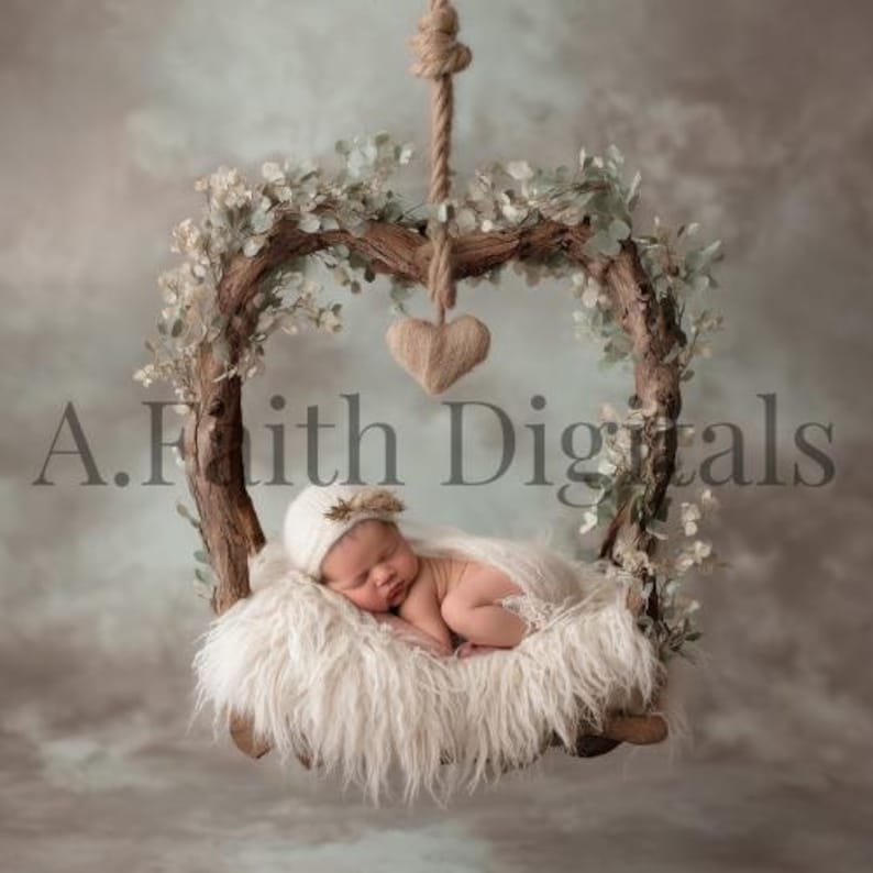 Newborn Digital Backdrop, Pink Heart Photography Background, PSD ...