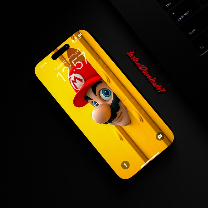 Super Mario Peeking iPhone Wallpaper | Lockscreen Wallpaper | Mobile ...