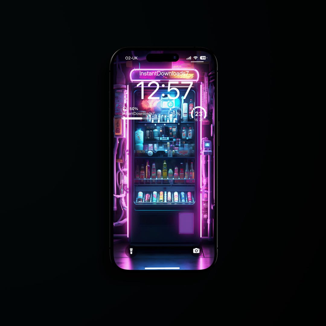 Cyberpunk Style Vending Machine iPhone Wallpaper | Mobile Phone ...