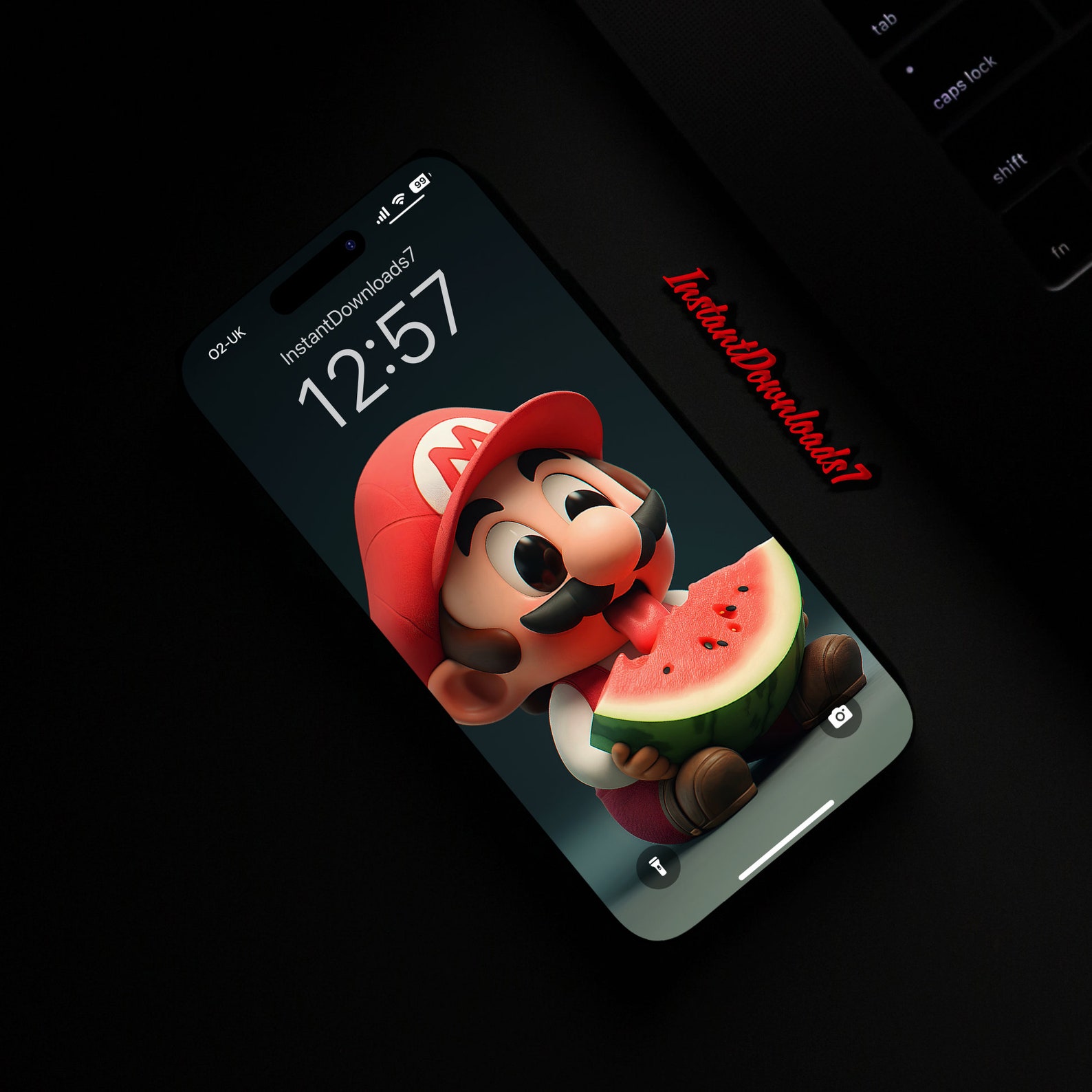 Cute Mario Watermelon iPhone Wallpaper | Lockscreen Wallpaper | Mobile ...