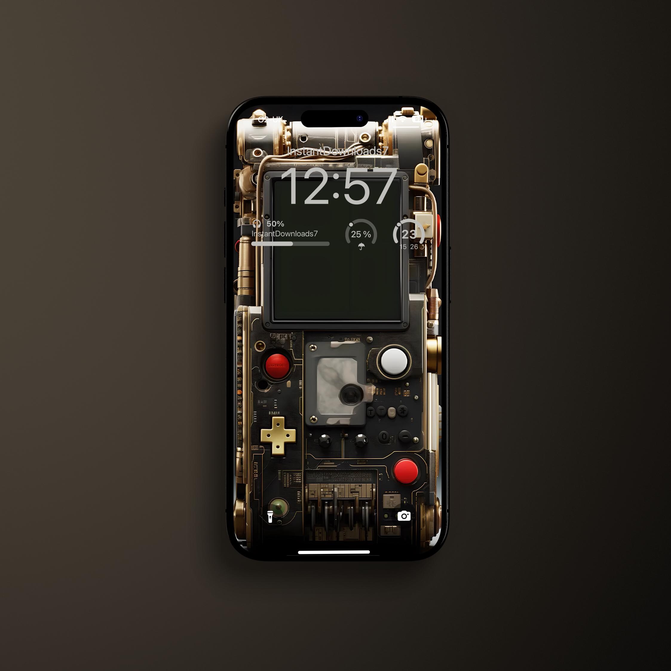Mechanical Gameboy Concept iPhone Wallpaper | Mobile Phone Wallpaper ...