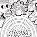 Cute Kids Thanksgiving Coloring Page Groovy Fall Coloring, Printable ...
