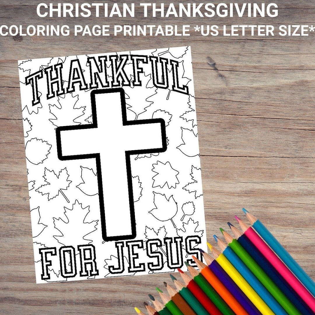 Thanksgiving Christian Digital Coloring Page, Fall Coloring, Printable ...