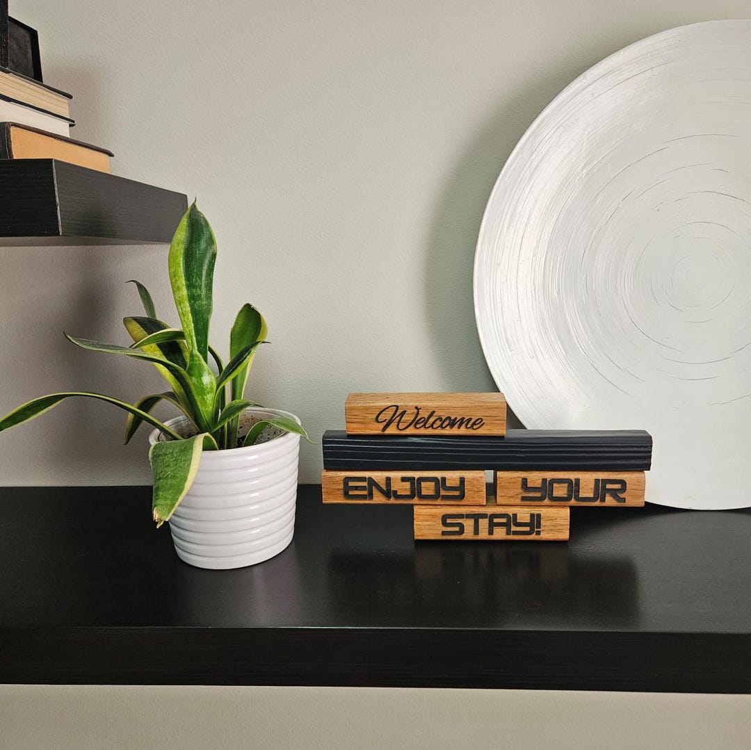 Stacked Wood Block Signs - Etsy