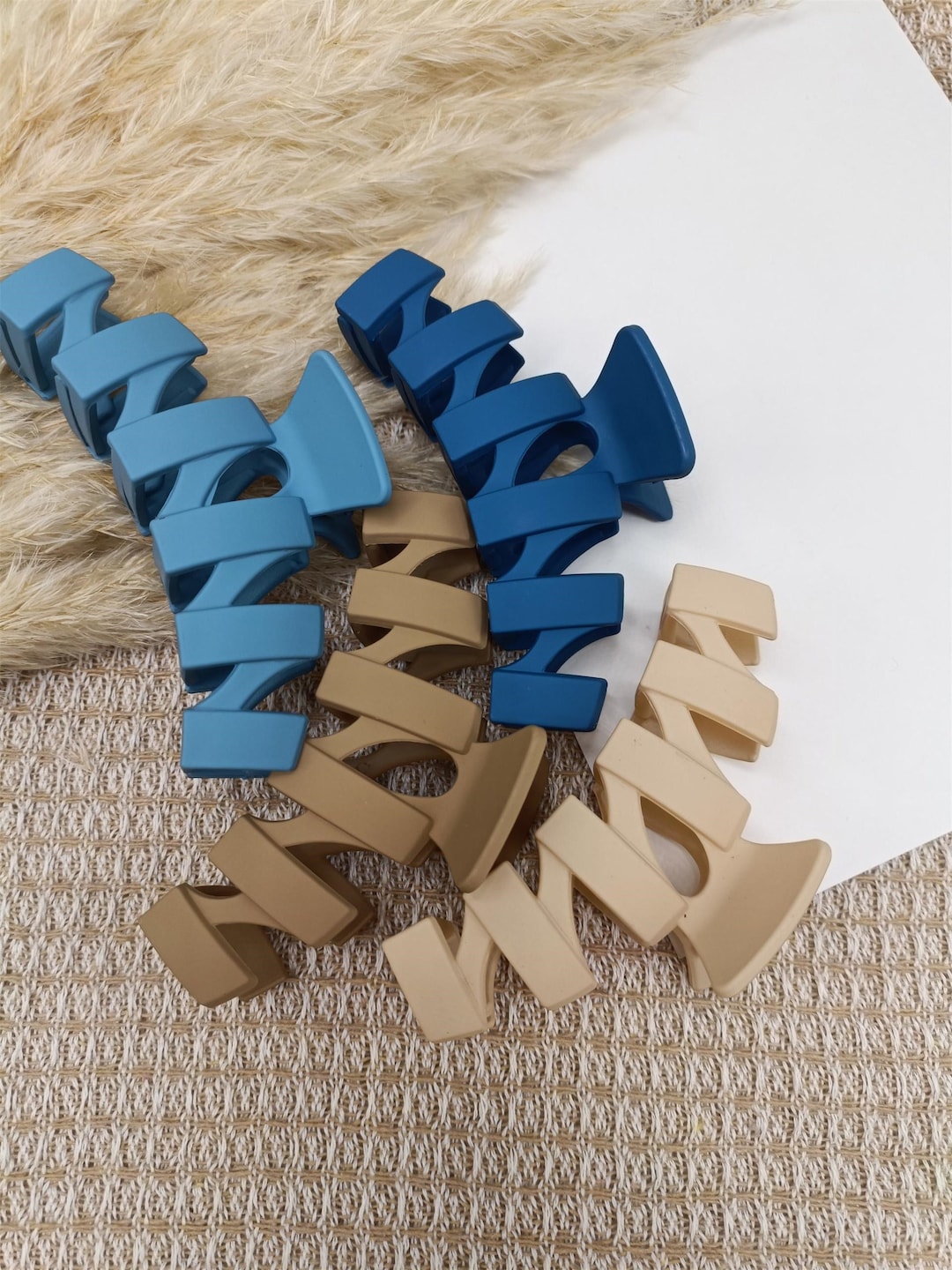 4-pack Large Wave Hair Clip, Jumbo Hair Claw, Acrylic Hair Claw, Women ...