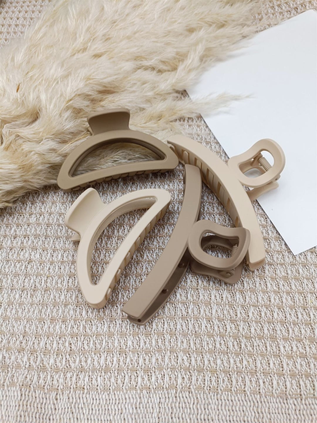 4-pack French Hollow Hair Claw, Matte Hair Clip, Girlish Hair Clip ...