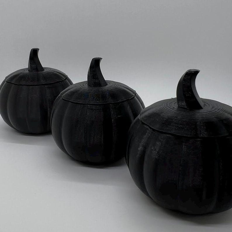 Mini 3D Printed Pumpkin Container – Halloween Storage Box, Fall Home ...