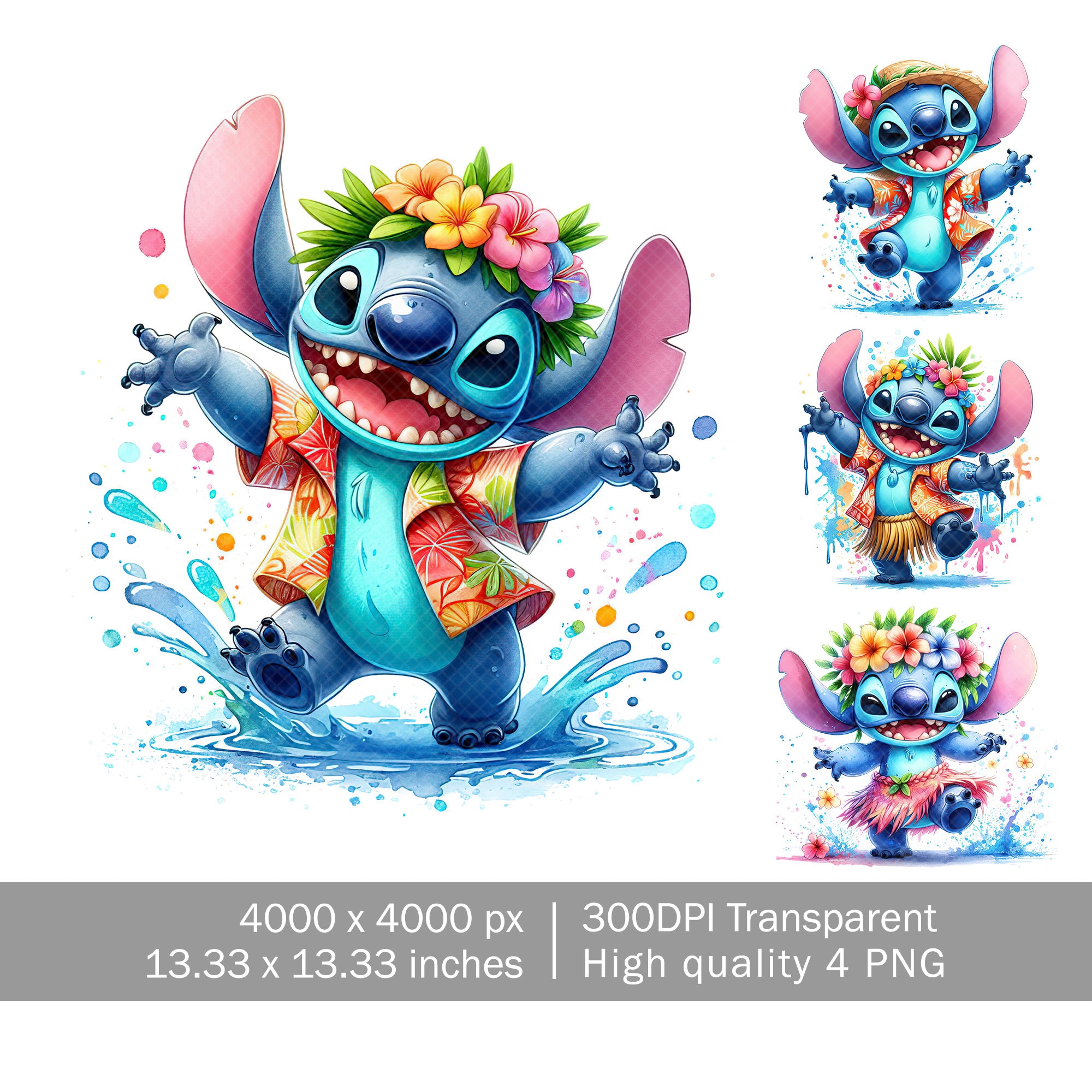Funny Stitch Beach Summer Png, Bundle Stitch Summer Vibes PNG, Cartoon ...