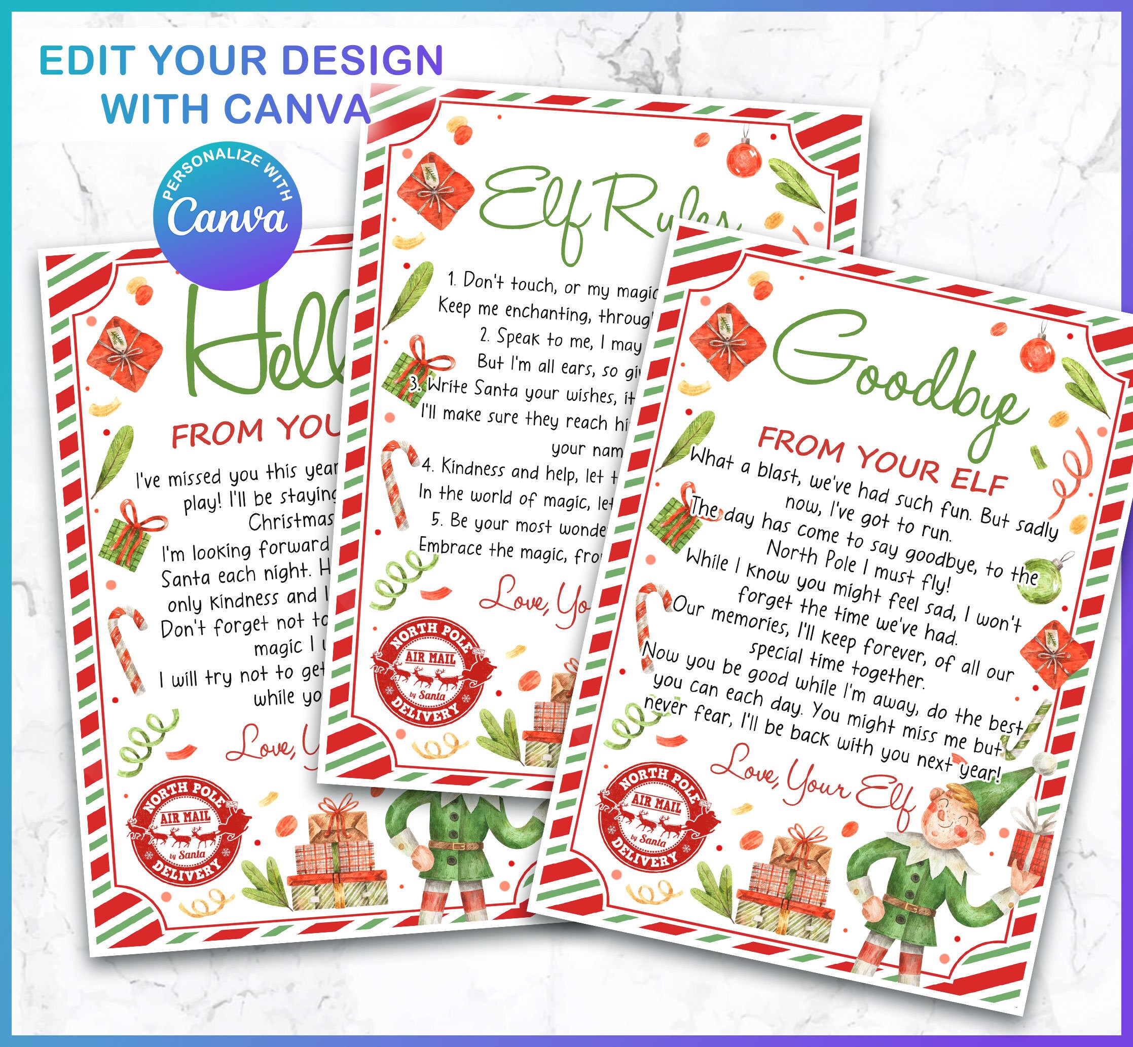 Personalized Elf Letter, Elf Hello Letter, Elf Arrival Letter, Elf ...