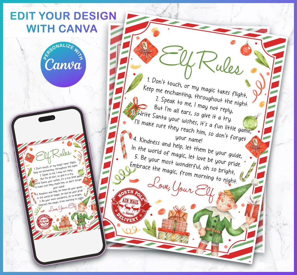 Personalized Elf Letter, Elf Hello Letter, Elf Arrival Letter, Elf ...