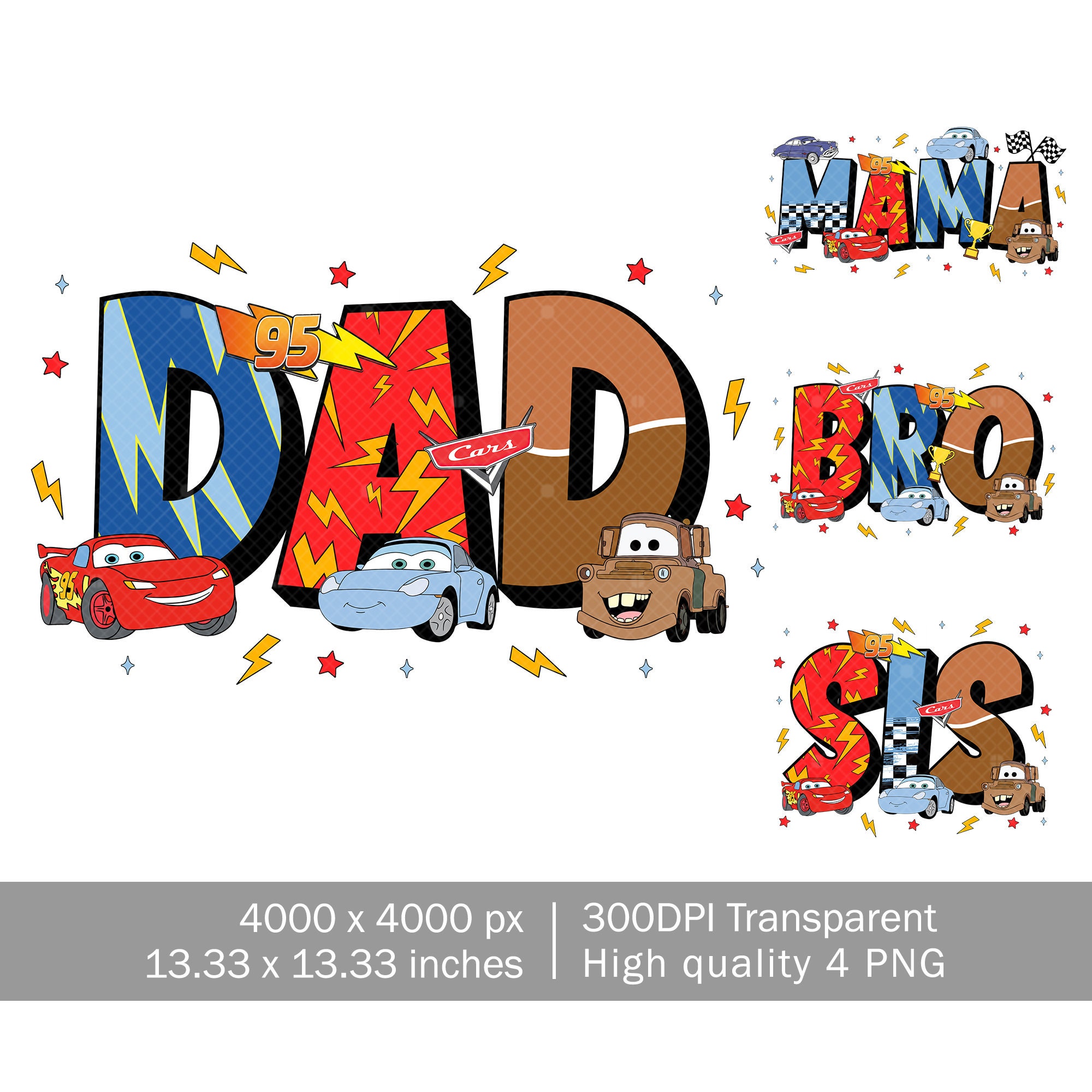 Bundle Mama Dad Cartoon Car Movie PNG, Family Vacation Png, Retro Mama ...