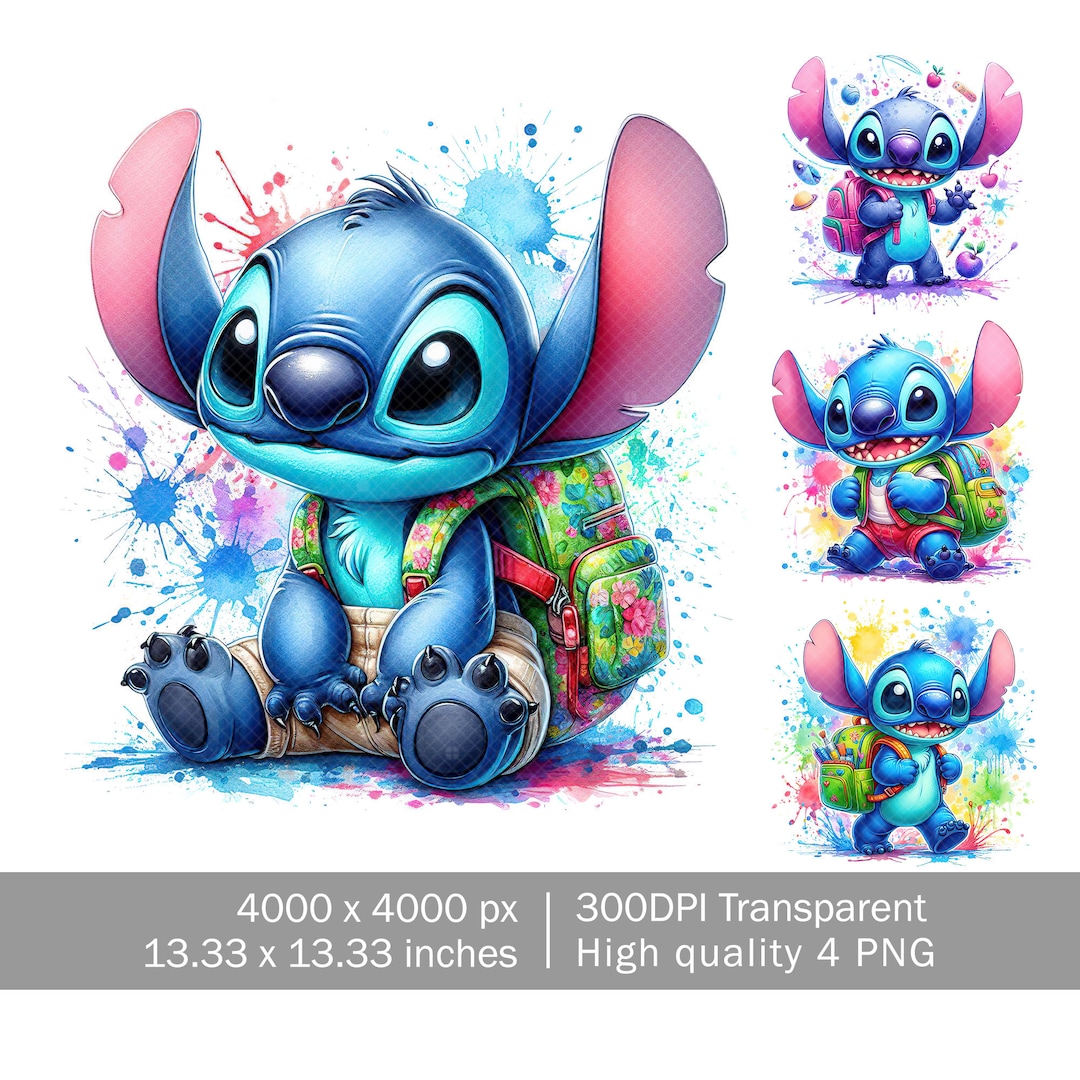 Bundle Stitch School Png, Back to School Stitch Shirt Design ...