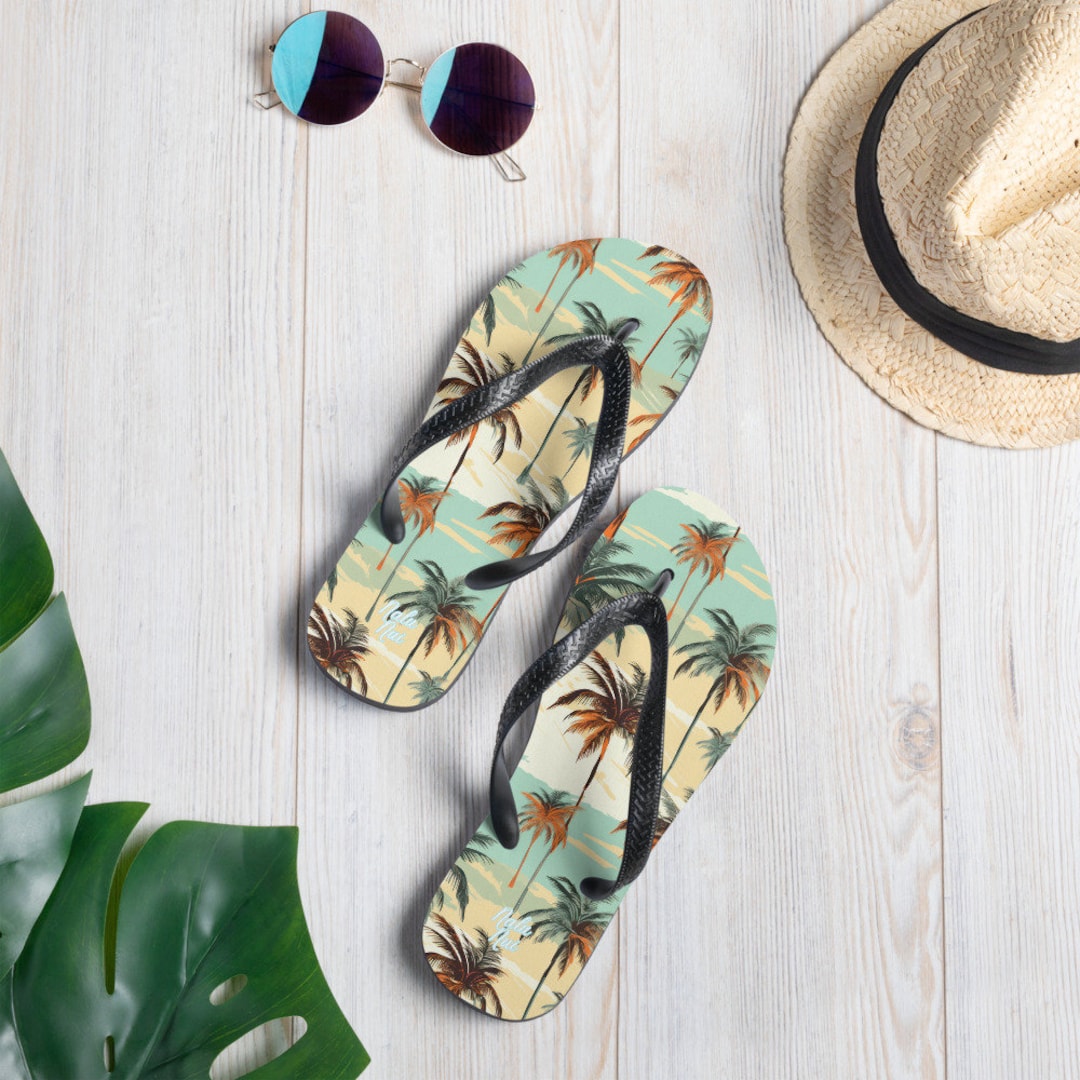 Palm Tree Slippahs (flip Flops) - Etsy