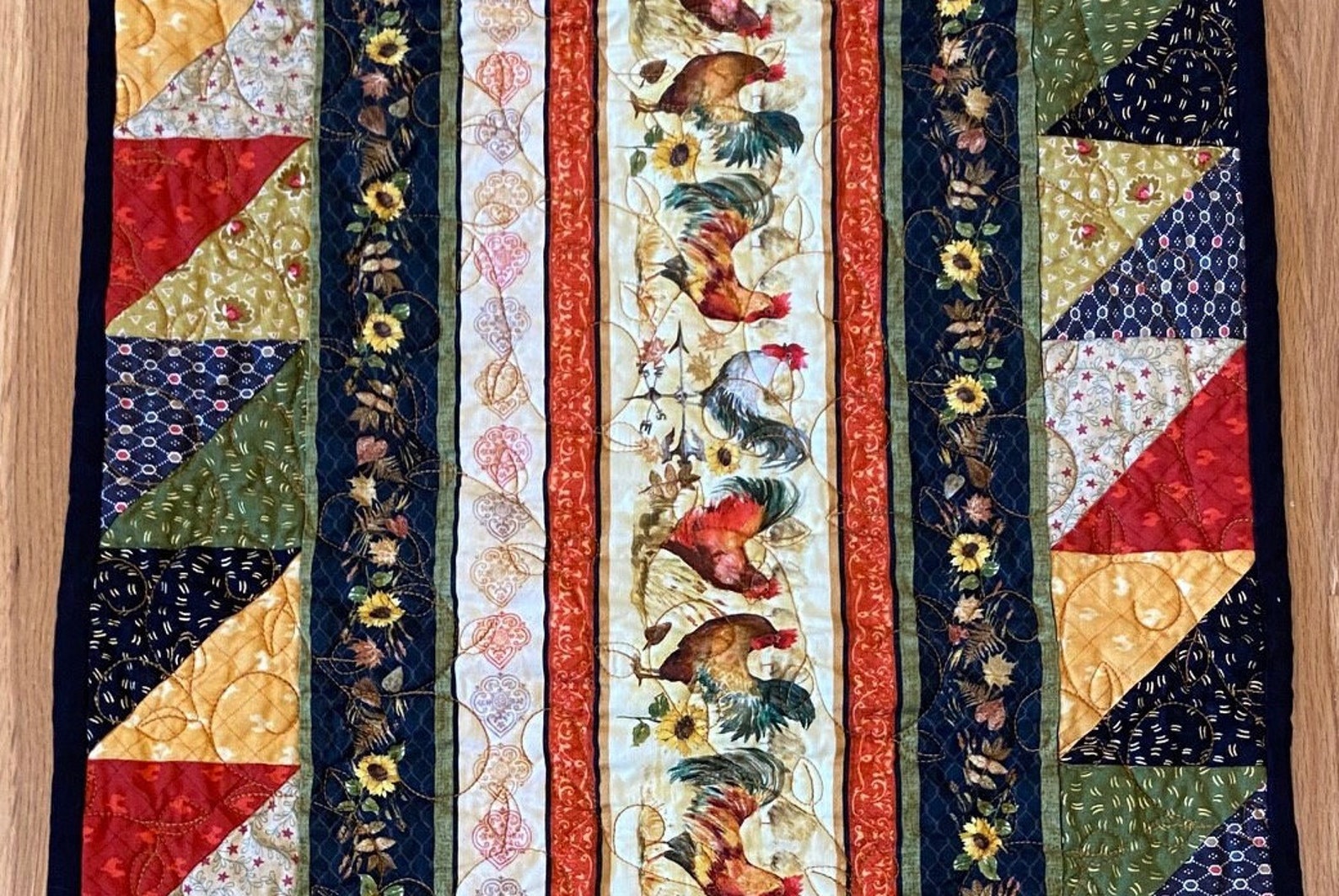 Handmade Small Farmhouse Rooster Table Runner - Etsy