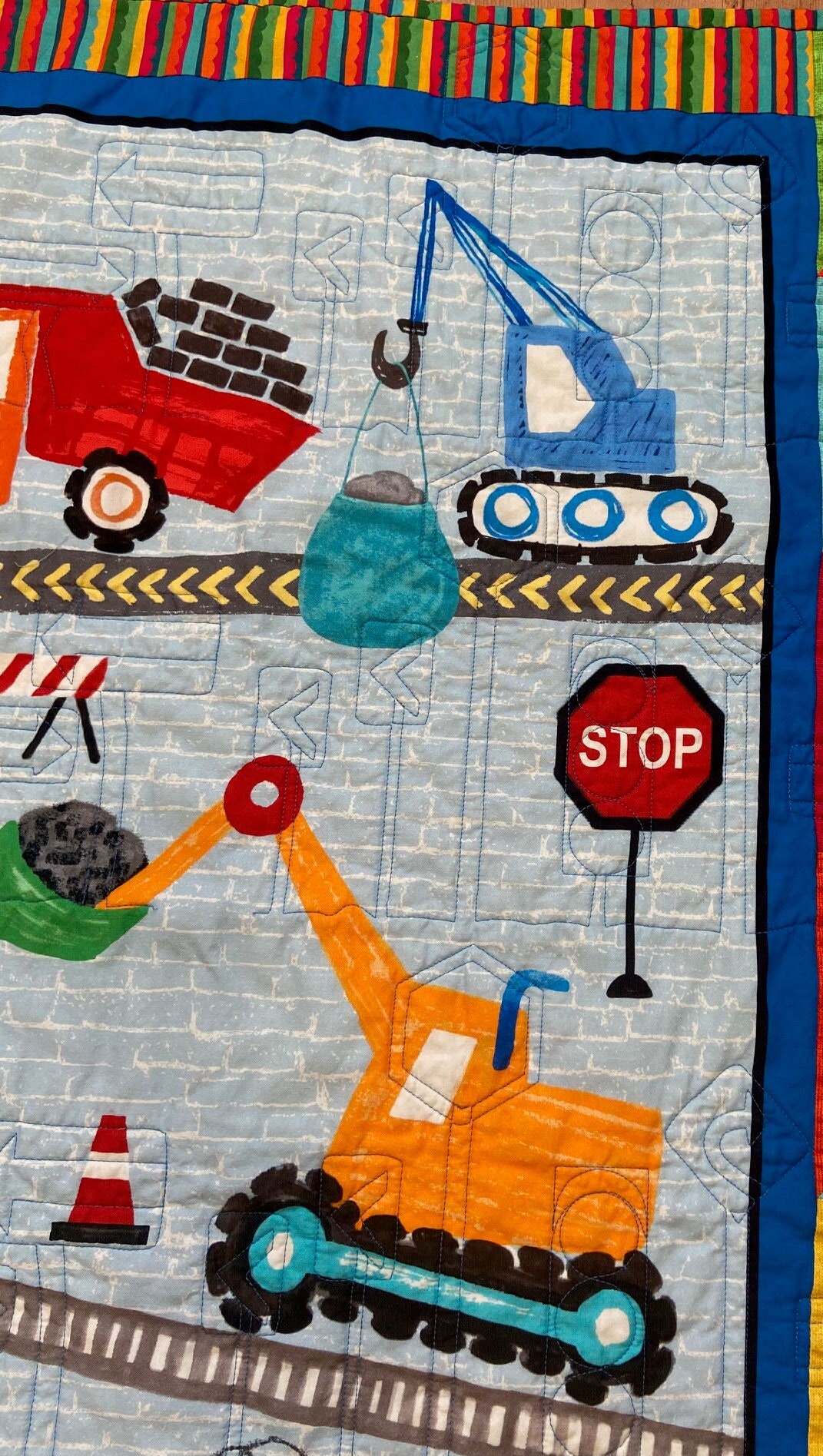 Handmade Construction Toddler Quilted Play Mat - Etsy