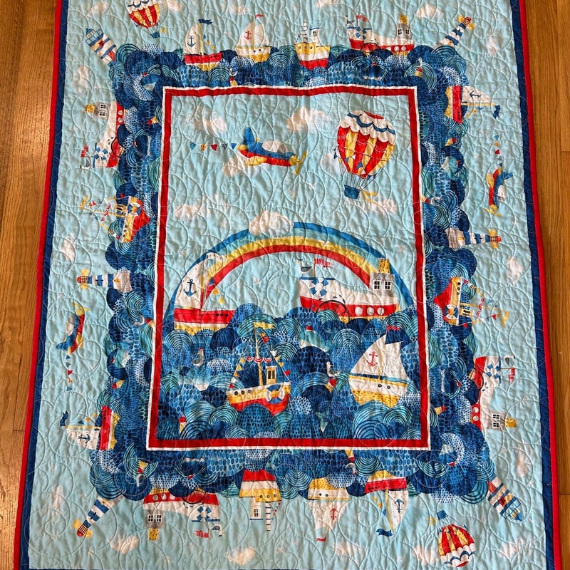Nautical Baby Quilt - Etsy