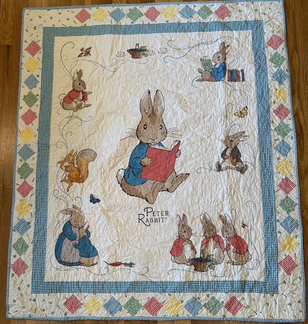 Handmade Peter Rabbit Baby Quilt - Etsy