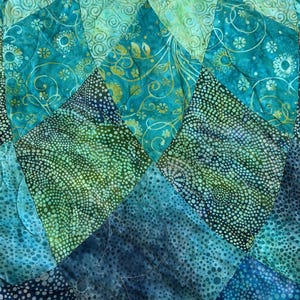 Handmade Giant Blue Dahlia Quilt - Etsy
