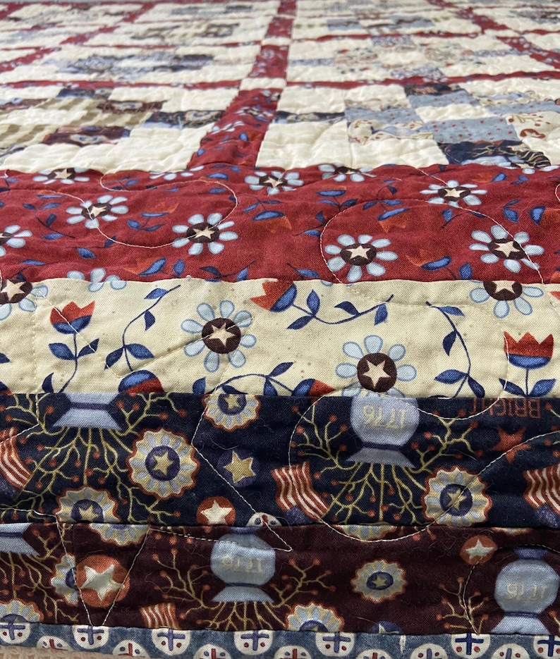 Handmade 1776 Fabric Quilt - Etsy