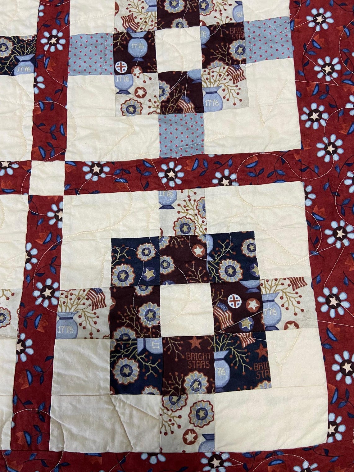 Handmade 1776 Fabric Quilt - Etsy